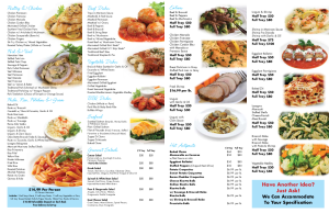 Catering Menu | Village Barn Fresh Market